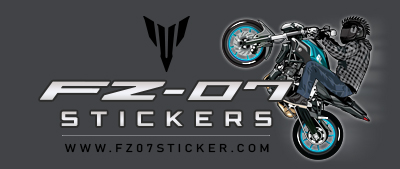 Yamaha FZ-07 motorcycle custom vinyl stickers